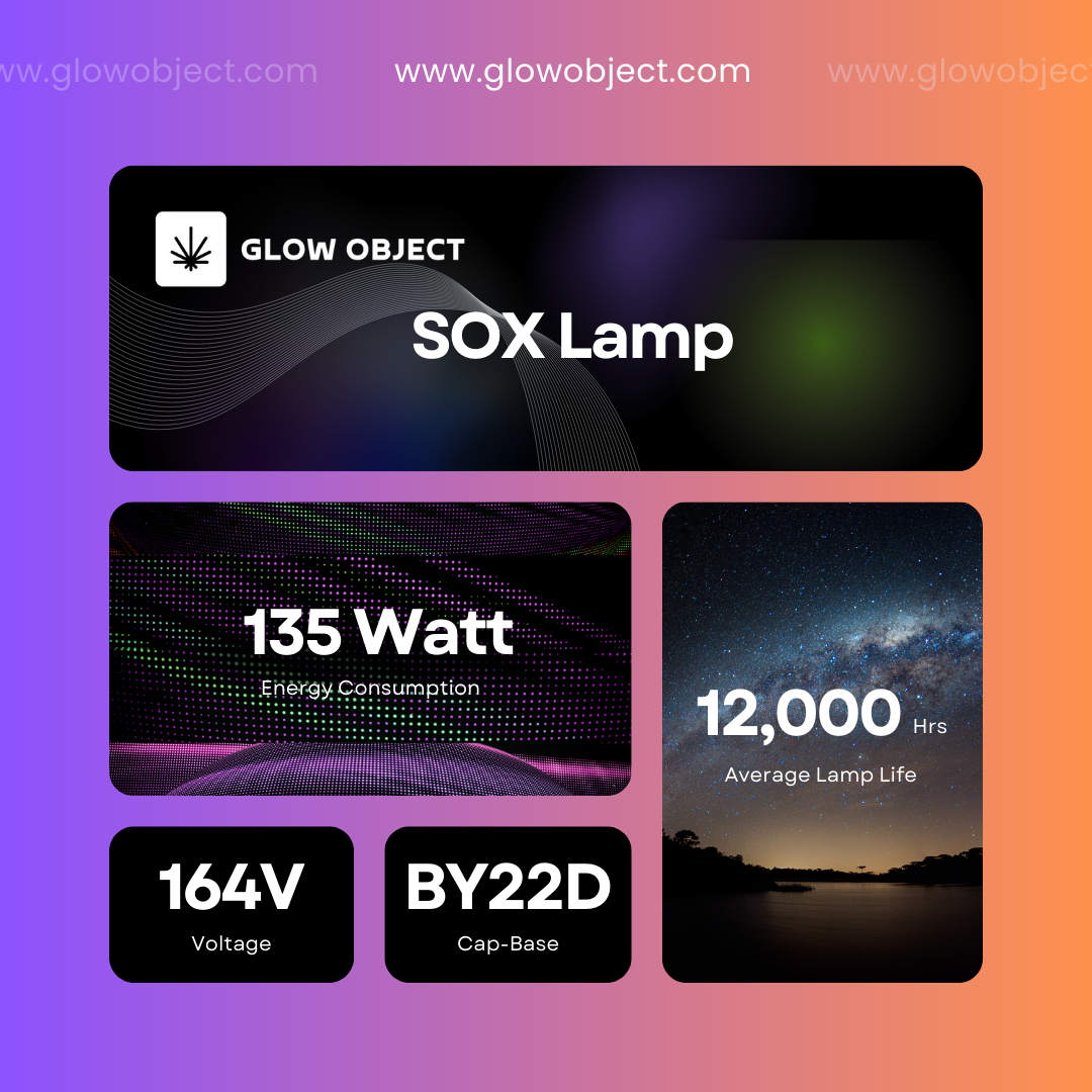 SOX-135W Low Pressure Sodium Lamp – Glow Object™